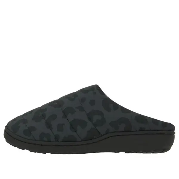 SUBU Down Sandals - Leopard/charcoal