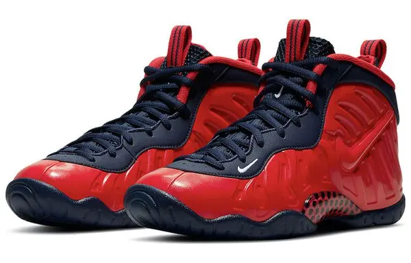 Nike Foamposite Pro 'usa' Retro Mid Top Sneakers - Red/blue