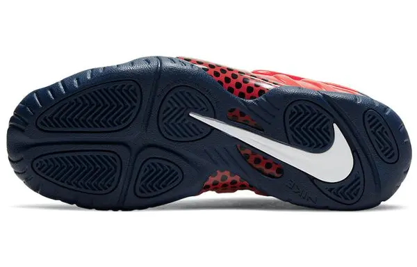 Nike Foamposite Pro 'usa' Retro Mid Top Sneakers - Red/blue