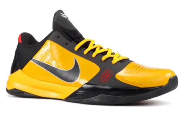 Nike Zoom Kobe 5 'bruce Lee' Low Top Athletic Sneakers - Black/red