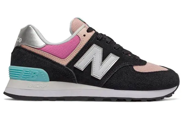 NEW BALANCE 574 Madder Rose Sneakers - Black