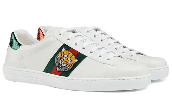 Gucci Ace Embroidered Tiger Low Top Sneakers