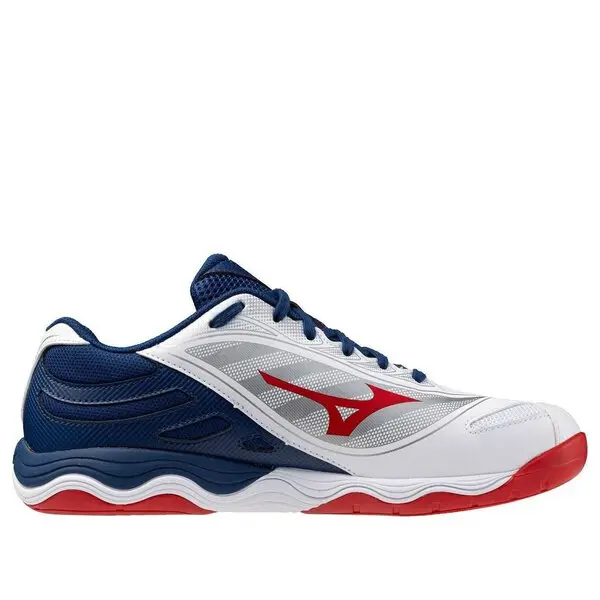 Mizuno Wave Medal Wide Athletic Shoes - White/navy/red