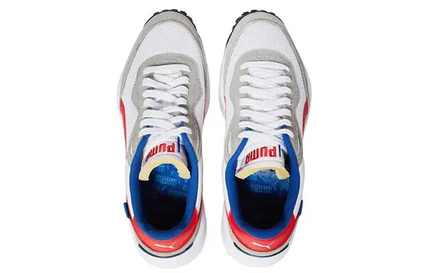 PUMA Style Rider Play On Sd Mesh Sneakers - Gray/red/blue
