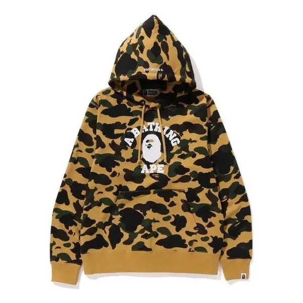 A BATHING APE 1st Camo College Hoodie - Yellow