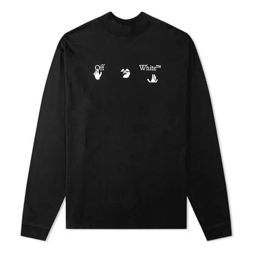 Off-White Long Sleeve Graphic Crewneck - Black
