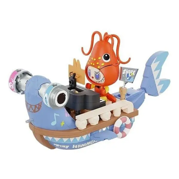 POP MART The Monsters Labubu Chasing Mermaids Series Blocks The Tiny Hammerfish - Multi-color