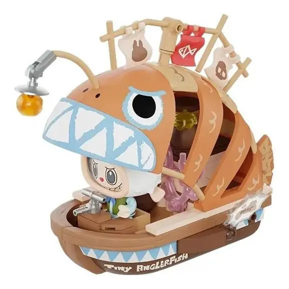 POP MART The Monsters Labubu Chasing Mermaids Series Blocks "the Tiny Anglerfish - Multi-color