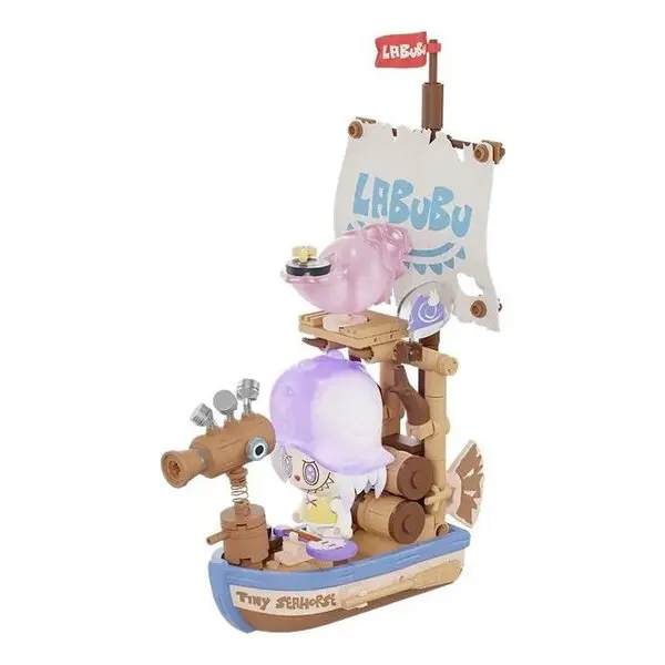 POP MART The Monsters Labubu Chasing Mermaids Series Blocks The Tiny Seahorse - Multi-color