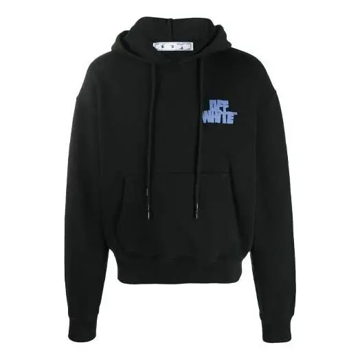 Off-White Ss21 Alphabet Printed Hoodie - Black