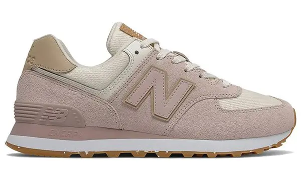 NEW BALANCE 574 Low Top Lace-up Sneakers - Gray/pink