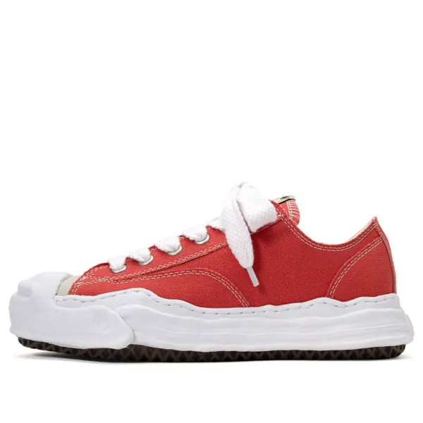 Mihara Yasuhiro Hank Og Sole Canvas Low-top Sneaker - Orange
