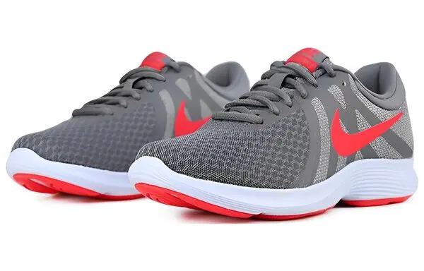 Nike Revolution 4 Athletic Sneakers - Grey/crimson Red
