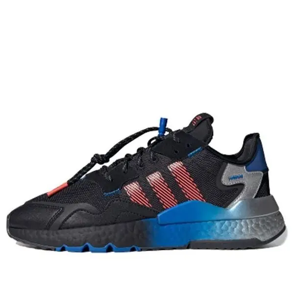Adidas Nite Jogger Flash Red Blue Sneakers - Black