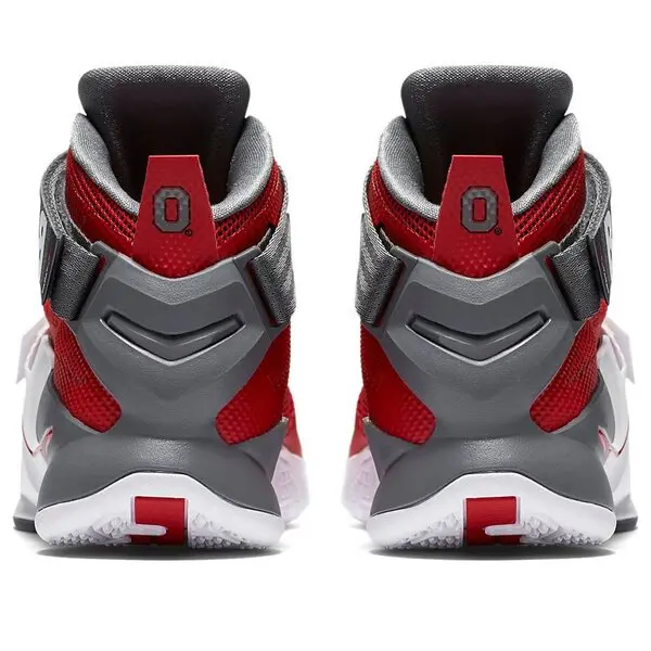Nike Lebron Soldier 9 Premium 'ohio State Buckeyes - White/grey/red