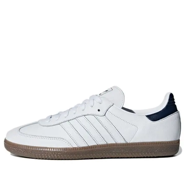 Adidas Samba Low Top Sneakers - White/blue