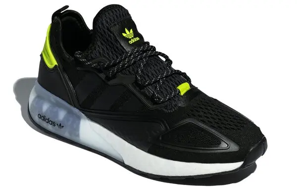 Adidas Zx 2k Boost "semi Solar Slime" Sneakers - Black