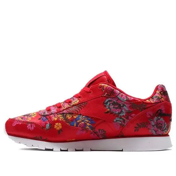REEBOK Opening Ceremony X Classic Leather "chinese Jacquard Floral - Red
