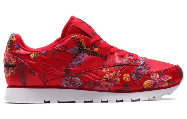 REEBOK Opening Ceremony X Classic Leather "chinese Jacquard Floral - Red