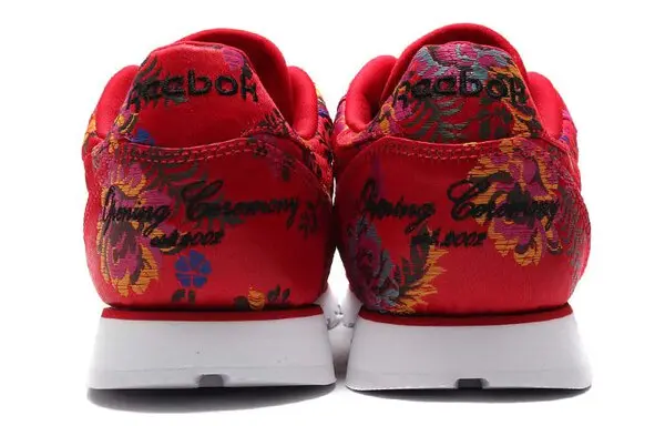 REEBOK Opening Ceremony X Classic Leather "chinese Jacquard Floral - Red