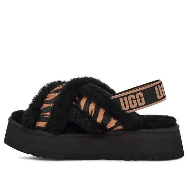 UGG Disco Cross Slide "tiger Print - Black/brown