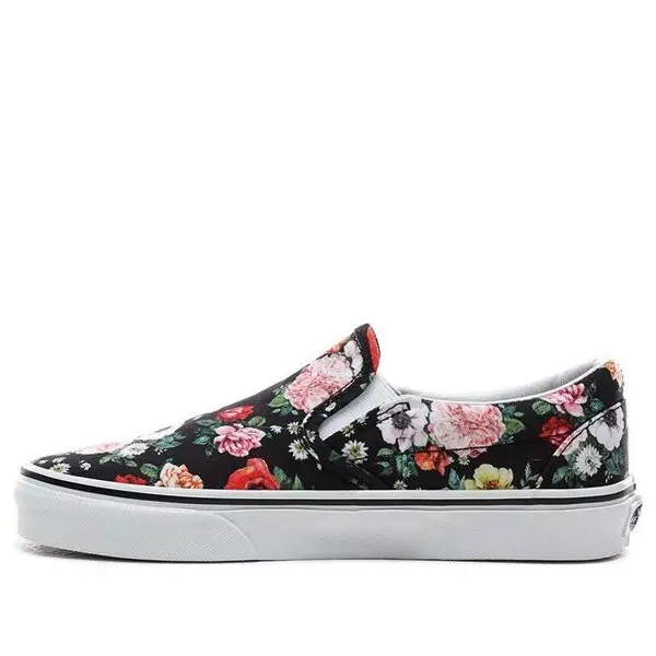 VANS Slip-on Garden Floral Print Sneakers - Black
