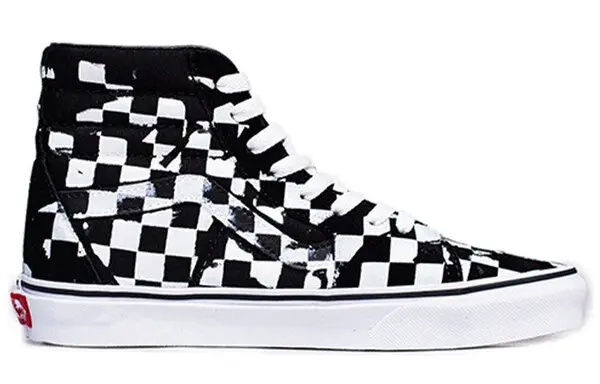 VANS Sk8-hi Overprint Checkboard High Top Sneakers