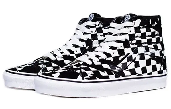 VANS Sk8-hi Overprint Checkboard High Top Sneakers
