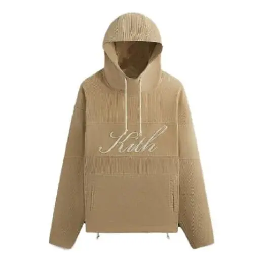 Kith Washed Corduroy Caden Hoodie 'canvas - Khaki