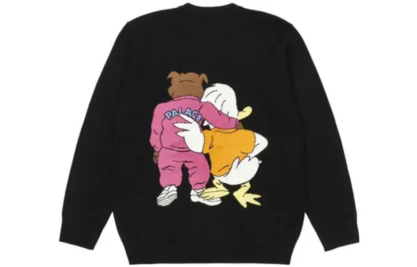 PALACE Dog And Duck Knit Long Sleeve - Black