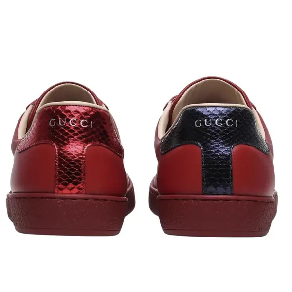 Gucci Ace Leather Sneakers - Red