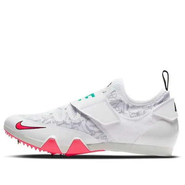 Nike Pole Vault Elite Track Spikes - White/pink