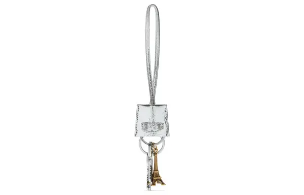Balenciaga Le City Charm Eiffel Metallized Keychain - Silver