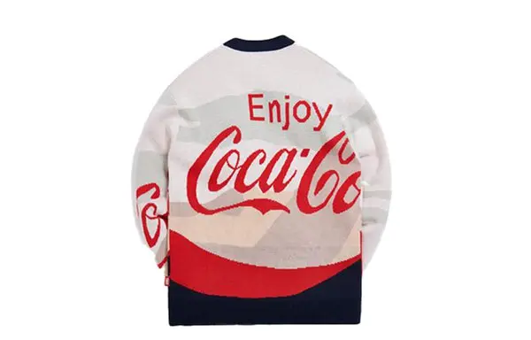 Kith X Coca-cola X Mitchell & Ness "coke Mountains" Cardigan - White/beige/red