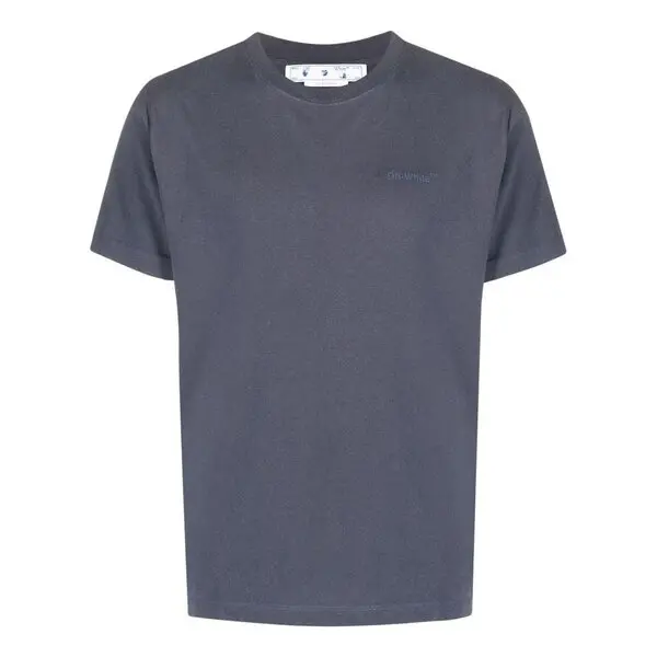 Off-White Ss22 Diag Back Printing Round Neck Short Sleeve Ordinary Version Blue - Multi-color