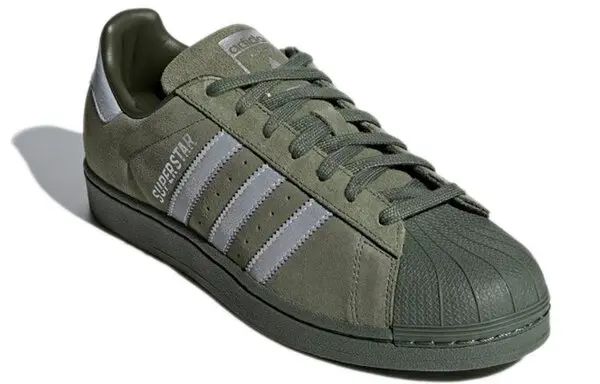 Adidas Superstar "base Green" Sneakers - Army Green