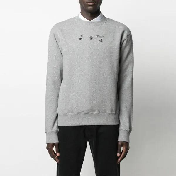Off-White Logo Alphabet Print Crewneck Sweatshirt