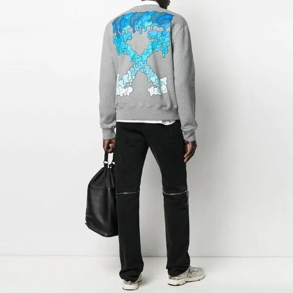 Off-White Logo Alphabet Print Crewneck Sweatshirt