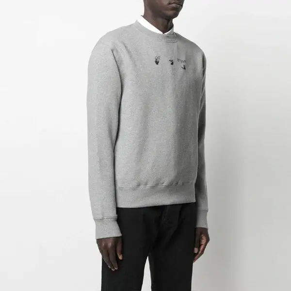 Off-White Logo Alphabet Print Crewneck Sweatshirt