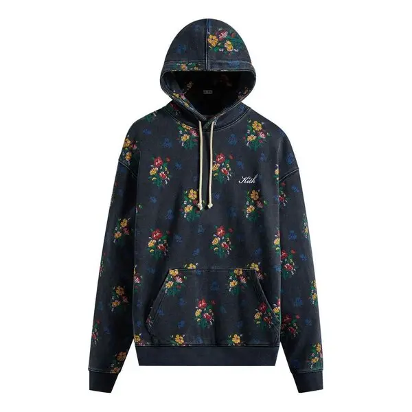 Kith Begonia Floral Williams Iii Hoodie - Navy