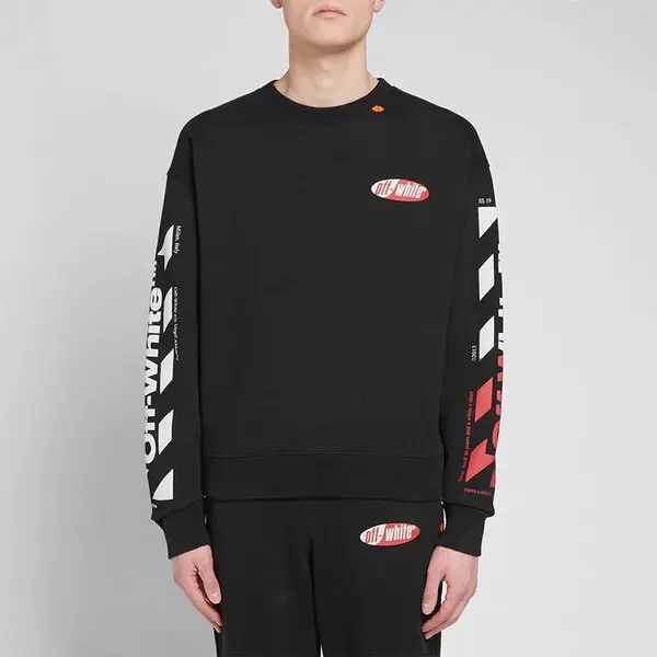 Off-White Ss19 Diagonals Crew Neck Sweater