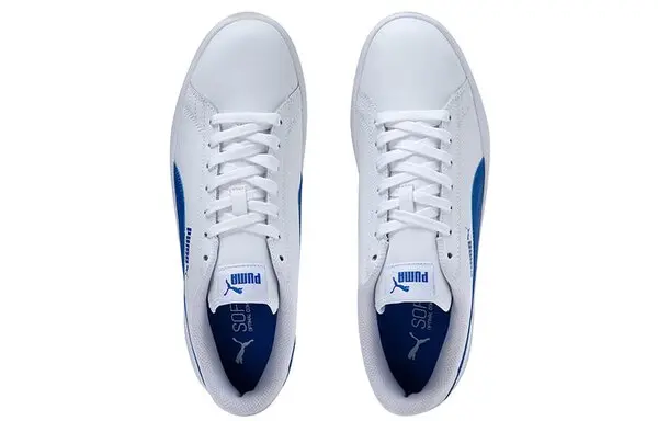 PUMA Smash V2 Buck Sneakers - White/blue