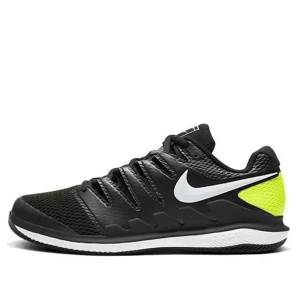 Nike Court Air Zoom Vapor X Hc Tennis Sneakers - Black/white/volt