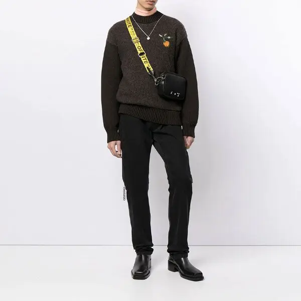 Off-White Ss21 Round Neck Embroidered Sweater
