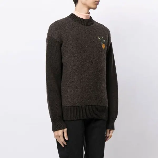 Off-White Ss21 Round Neck Embroidered Sweater