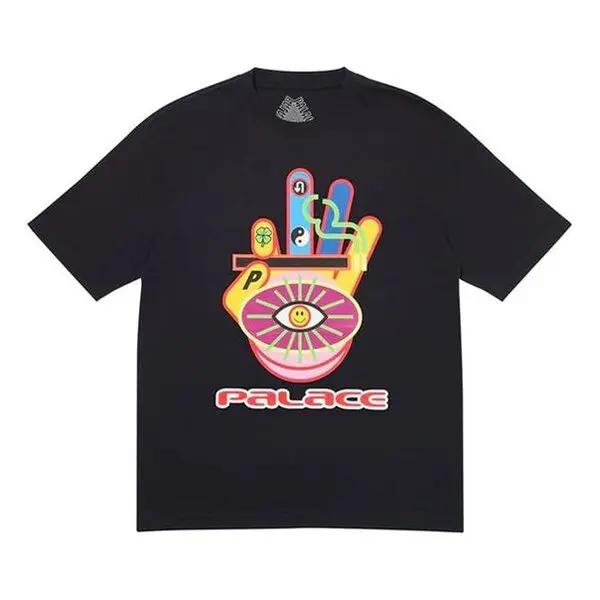 PALACE Hippy Cig" Graphic Print Short Sleeve T-shirt - Black