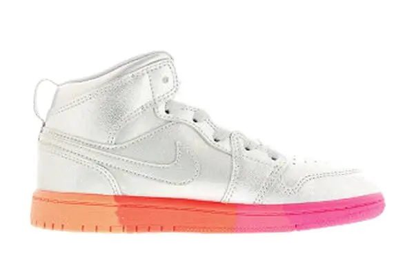 JORDAN Air 1 Mid "metallic Pink Crimson - Silver