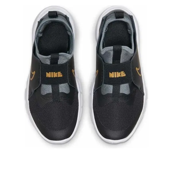 Nike Flex Runner 2 Metallic Gold Athletic Sneakers - Black