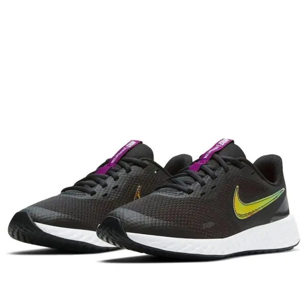 Nike Revolution 5 Power Iridescent Swoosh Athletic Sneakers