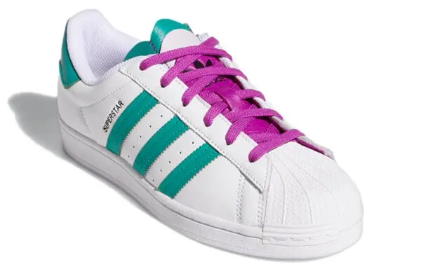 Adidas Superstar Sneakers With Contrast Detailing - White/green